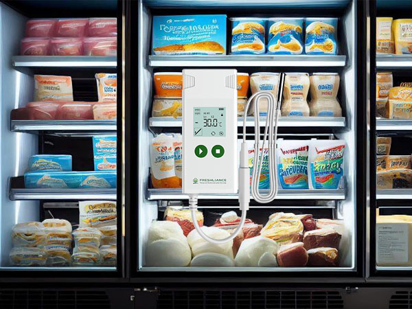 High-precision refrigerator temperature data logger with probe ...